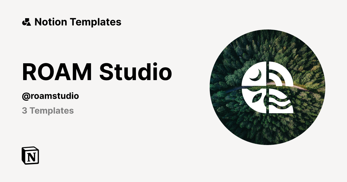 ROAM Studio | Template Creator | Notion Marketplace