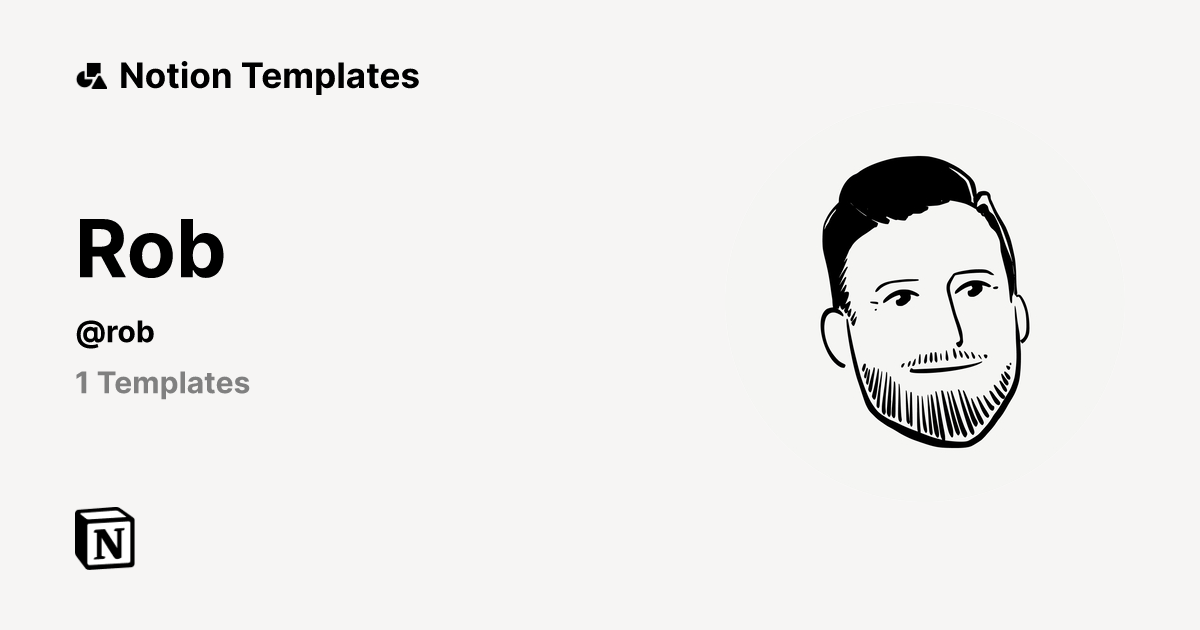 Rob | Template Creator | Notion Marketplace