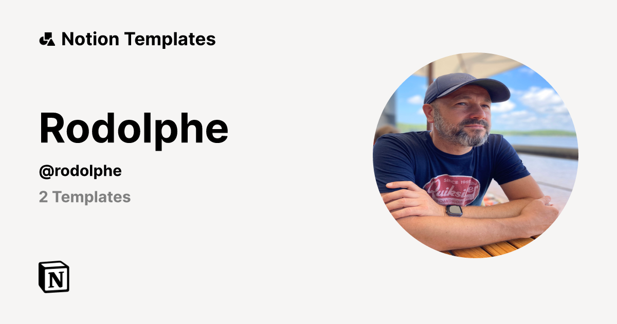 Rodolphe | Template Creator | Notion Marketplace