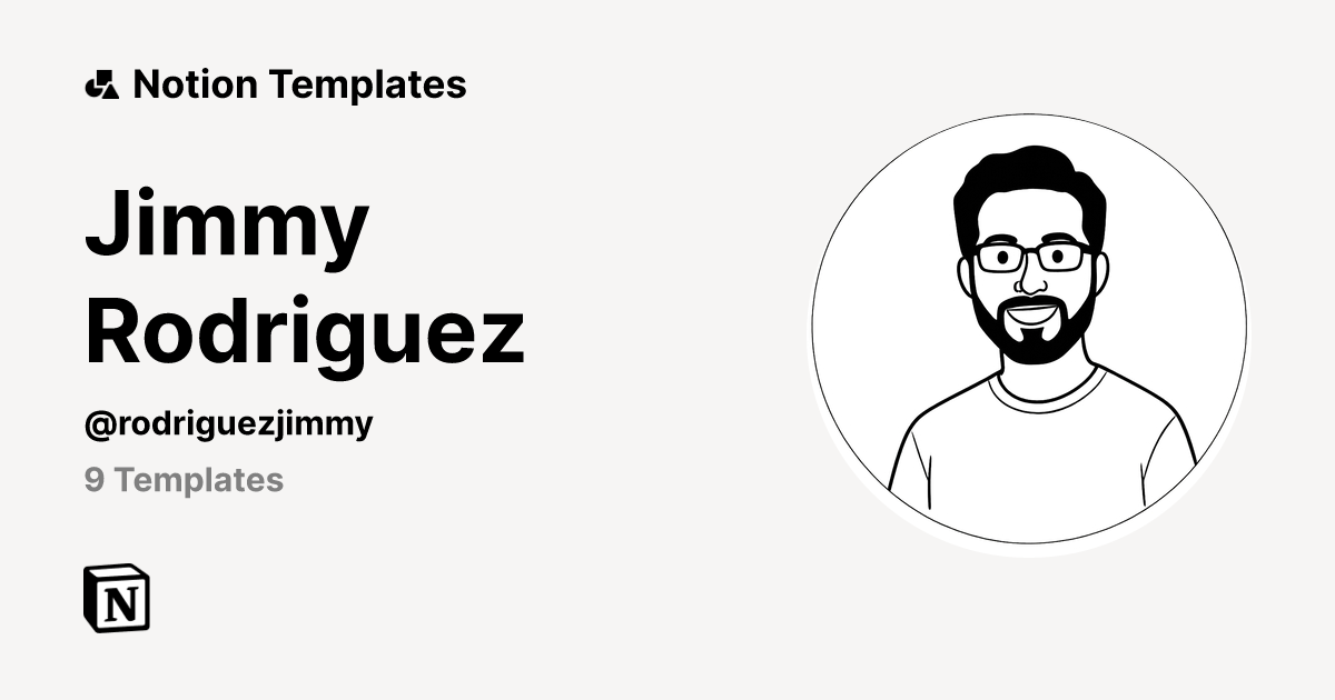Jimmy Rodriguez | Template Creator | Notion Marketplace