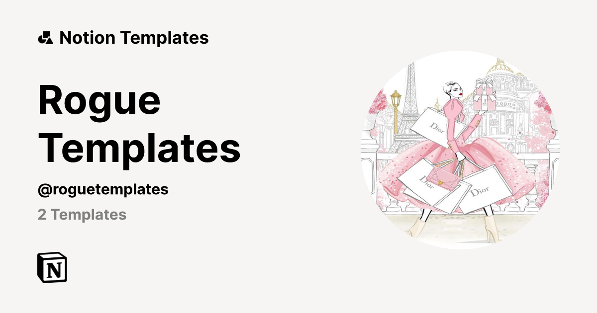 Rogue Templates | Template Creator | Notion Marketplace