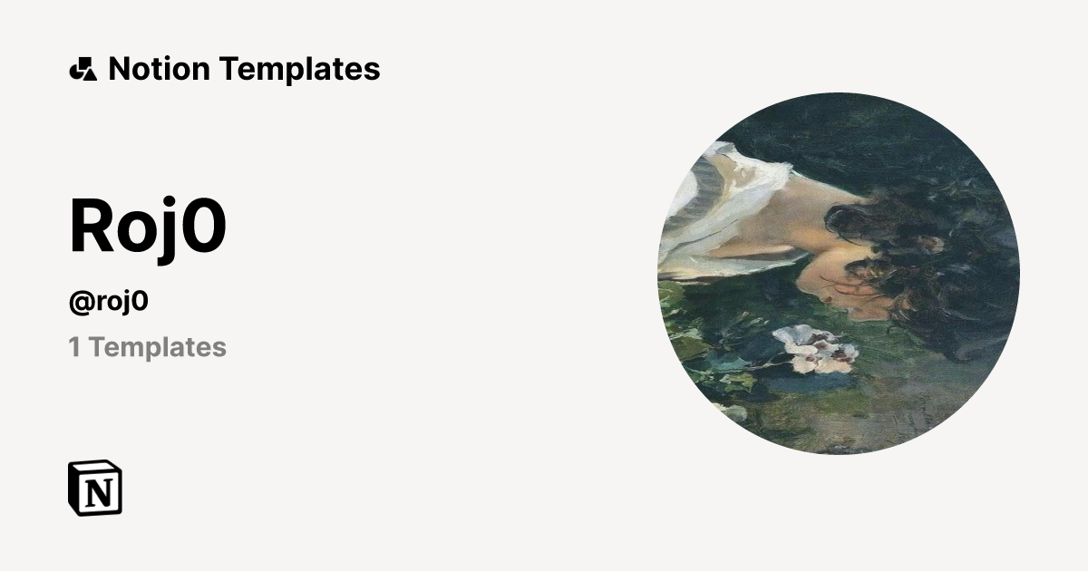 Roj0 | Template Creator | Notion Marketplace