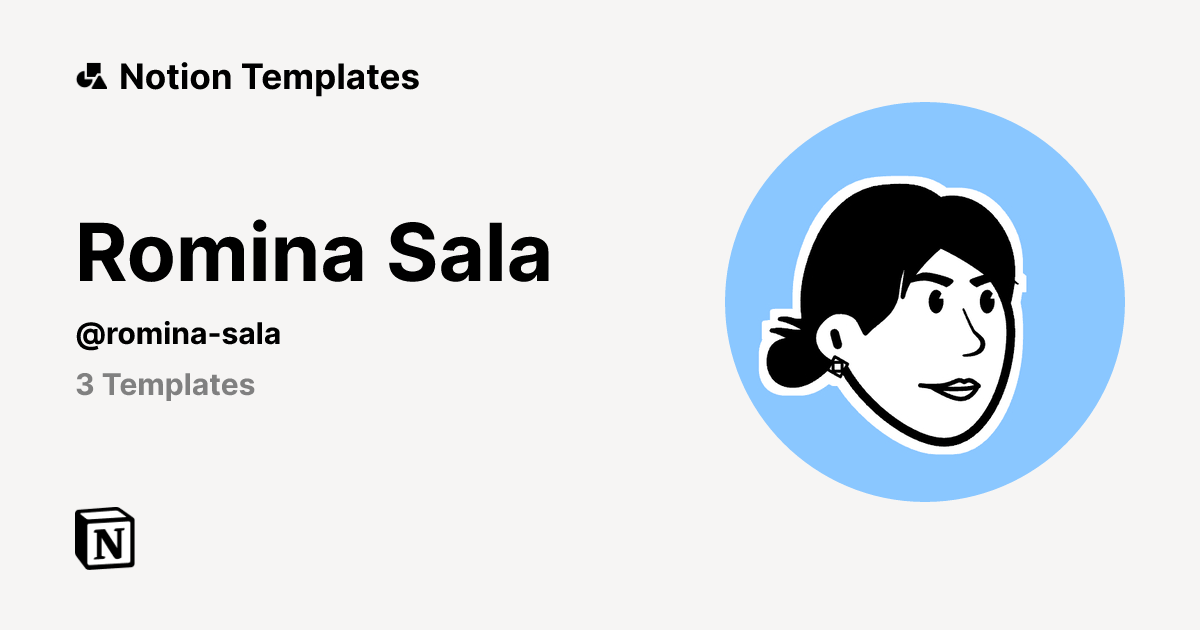 Romina Sala | Template Creator | Notion Marketplace