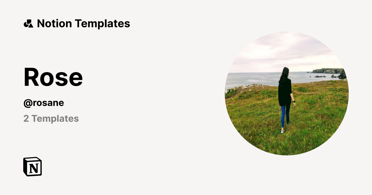 Rose | Template Creator | Notion Marketplace