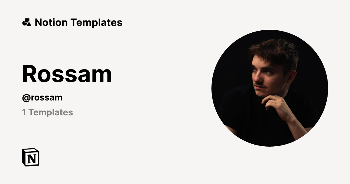 Rossam | Template Creator | Notion Marketplace