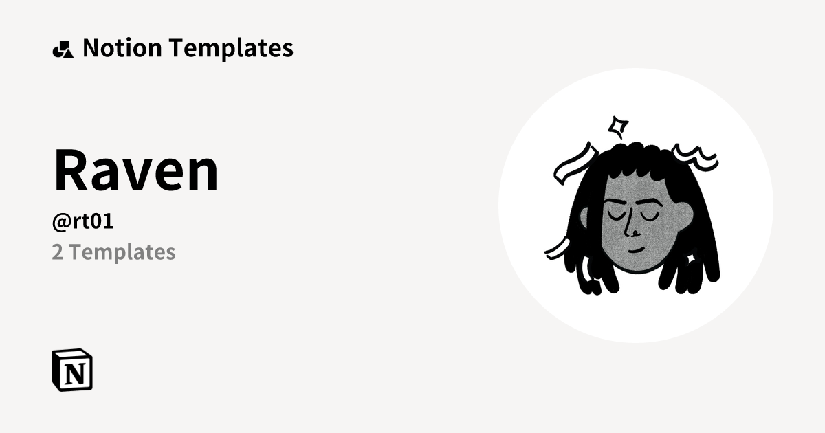 Raven | Template Creator | Notion Marketplace