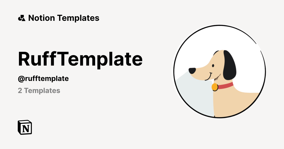 RuffTemplate | Template Creator | Notion Marketplace