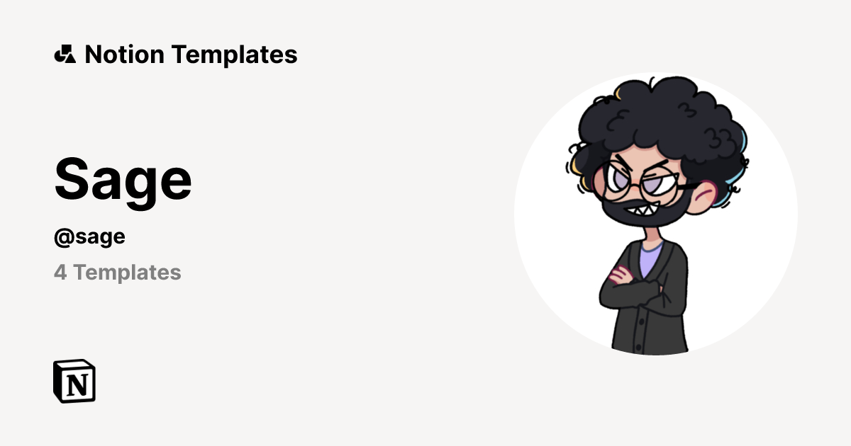 Sage | Template Creator | Notion Marketplace