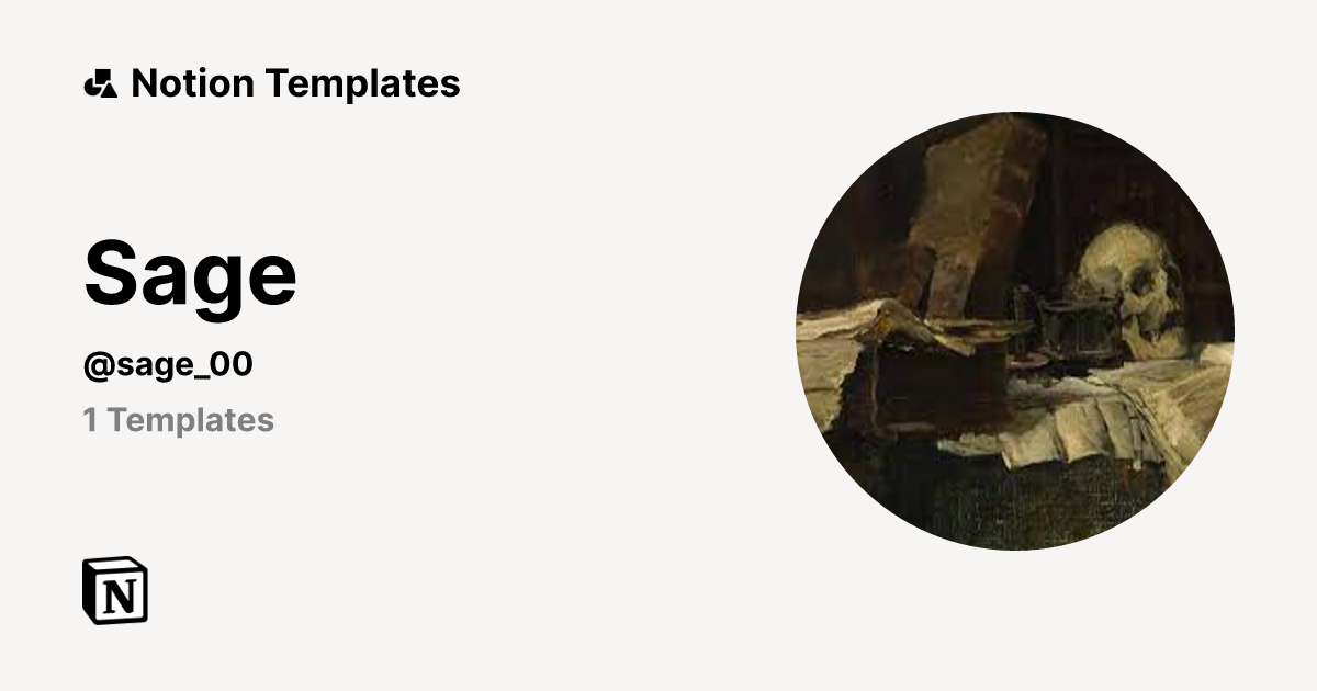Sage | Template Creator | Notion Marketplace