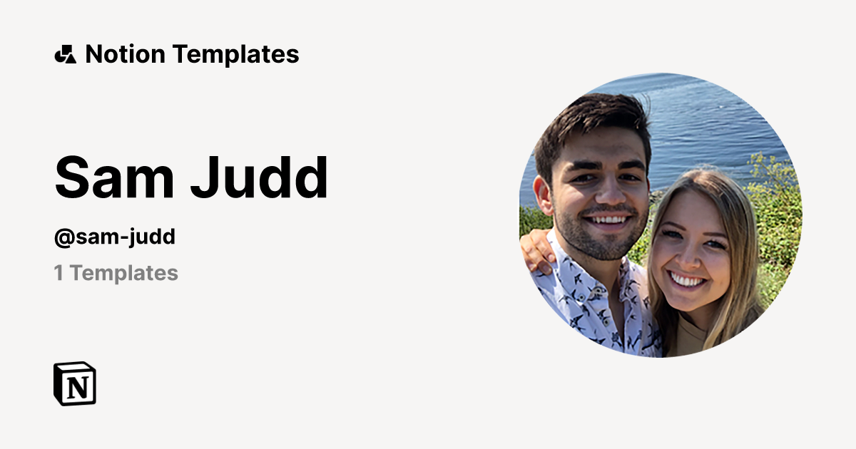Sam Judd | Template Creator | Notion Marketplace