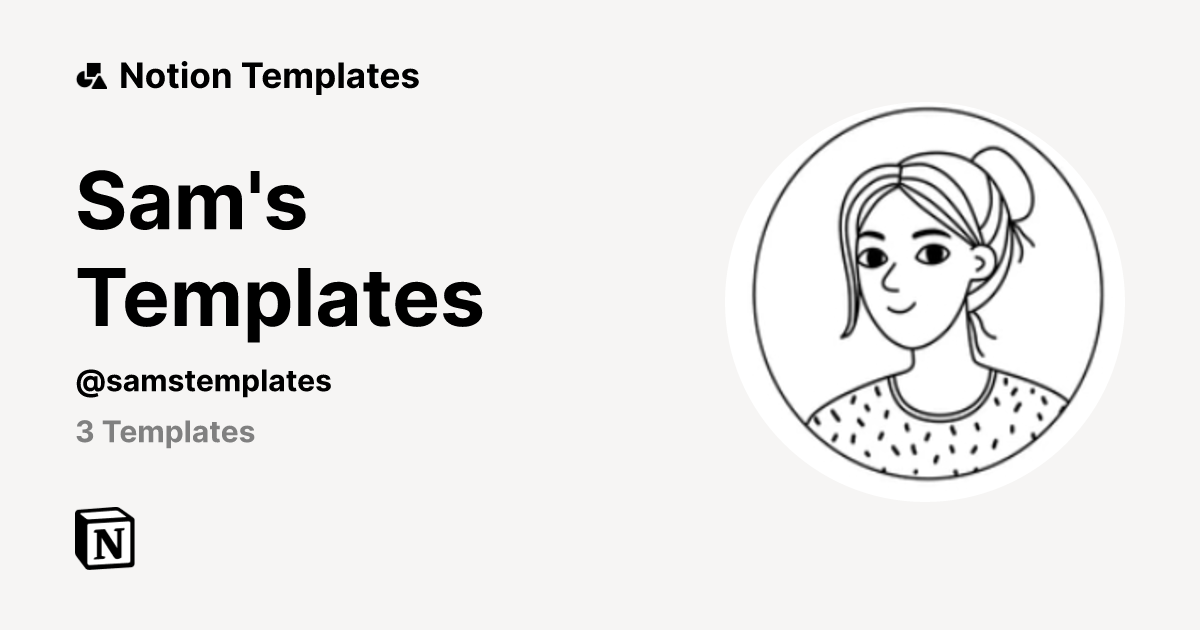 Sam's Templates | Template Creator | Notion Marketplace
