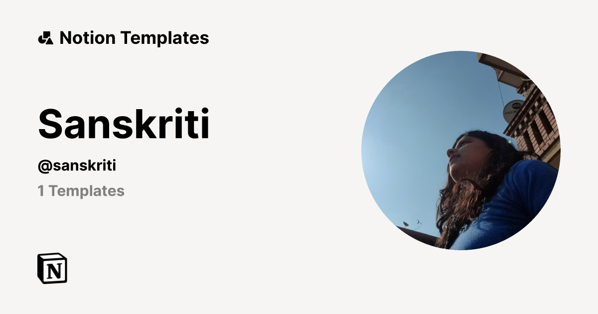 Sanskriti | Template Creator | Notion Marketplace