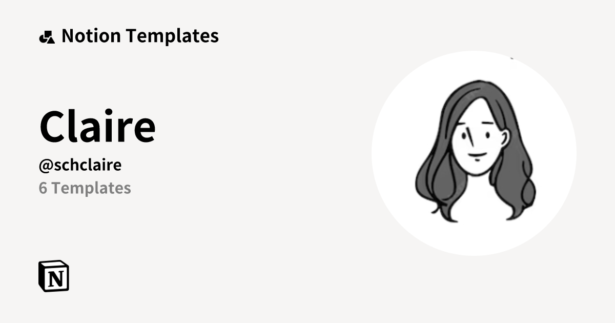 Claire | Template Creator | Notion Marketplace