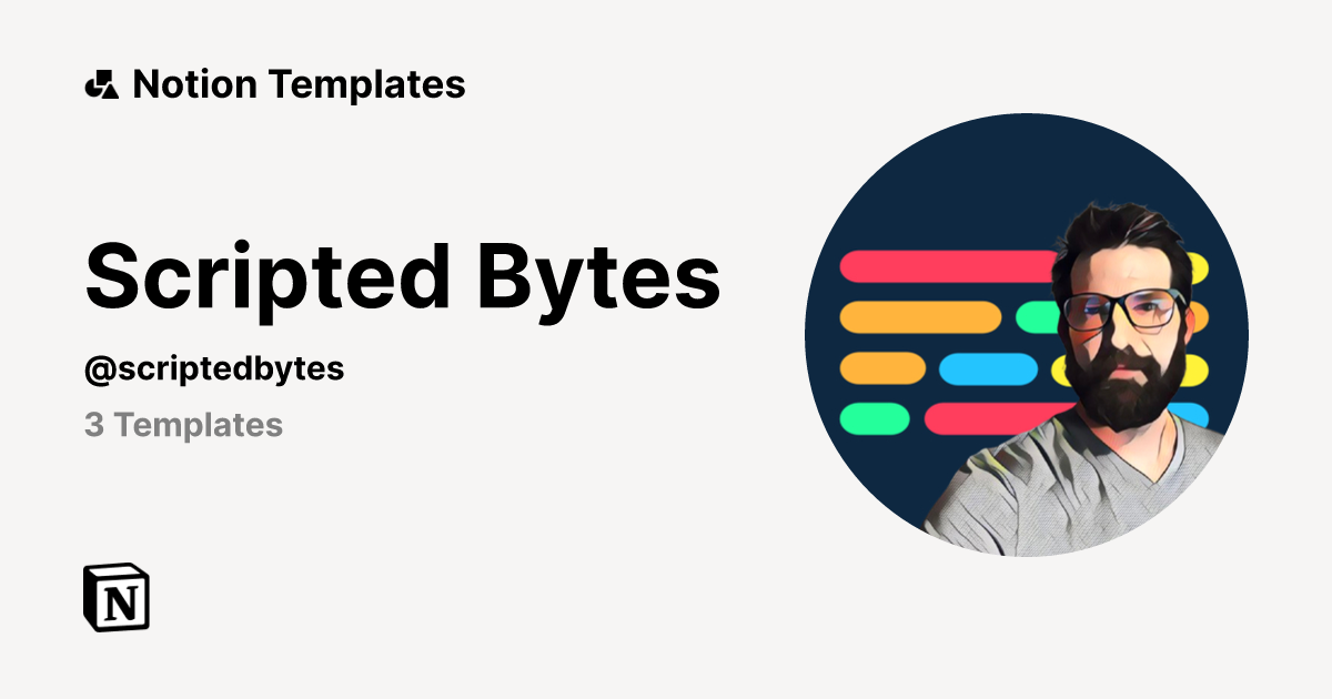 Scripted Bytes | Template Creator | Notion Marketplace