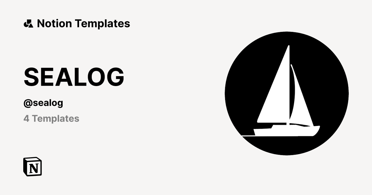 SEALOG | Template Creator | Notion Marketplace