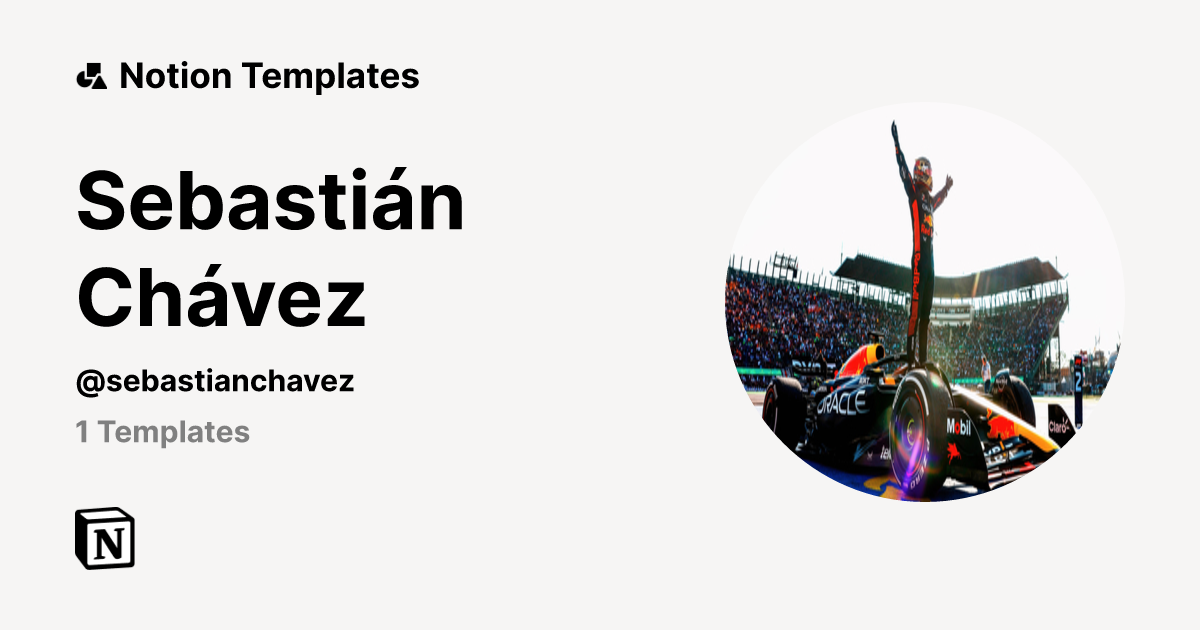 Sebastián Chávez | Template Creator | Notion Marketplace