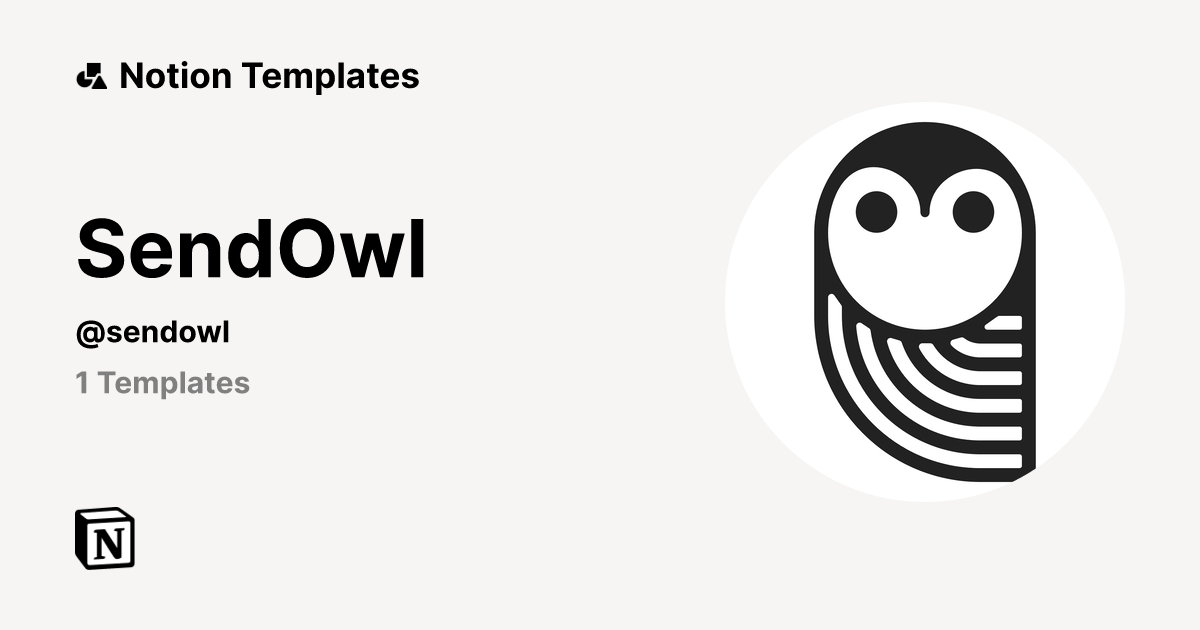SendOwl | Template Creator | Notion Marketplace