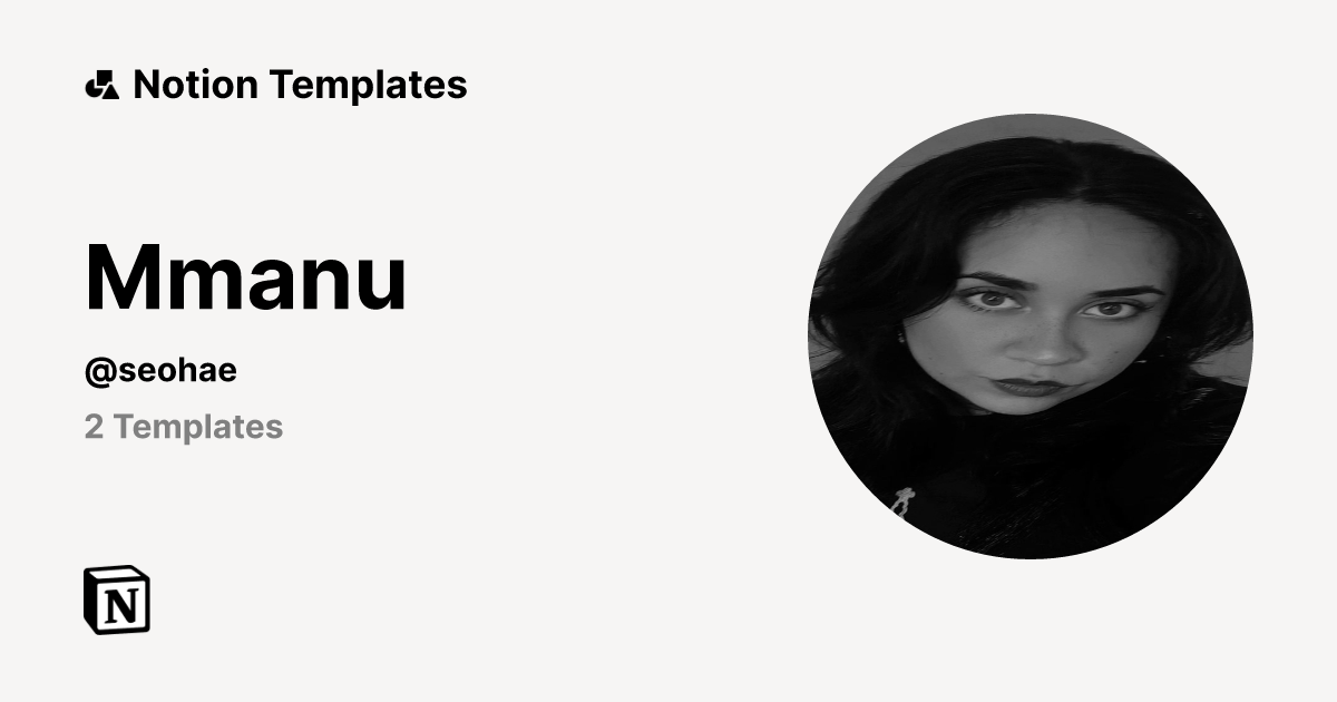 Mmanu | Template Creator | Notion Marketplace