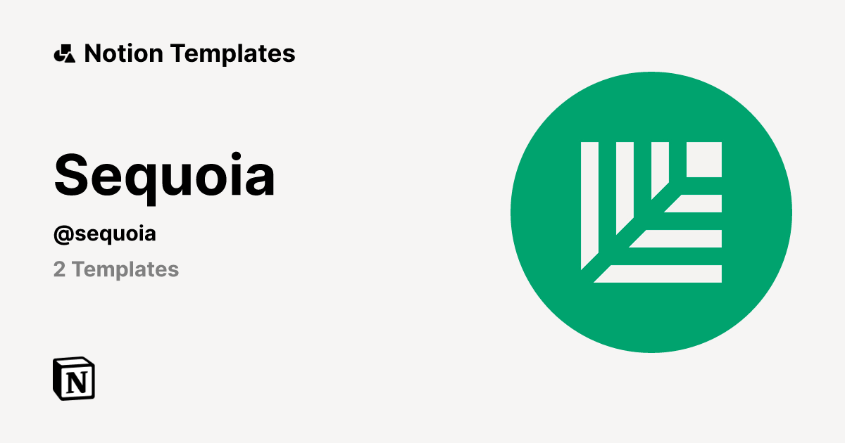 Sequoia | Template Creator | Notion Marketplace