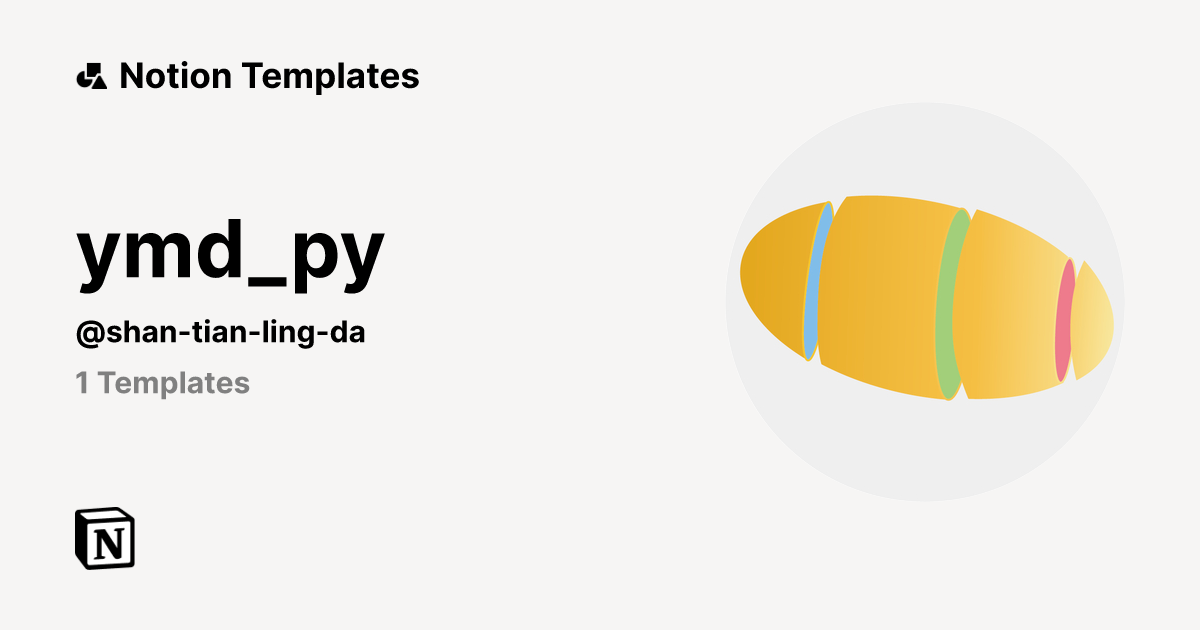 ymd_py | Template Creator | Notion Marketplace
