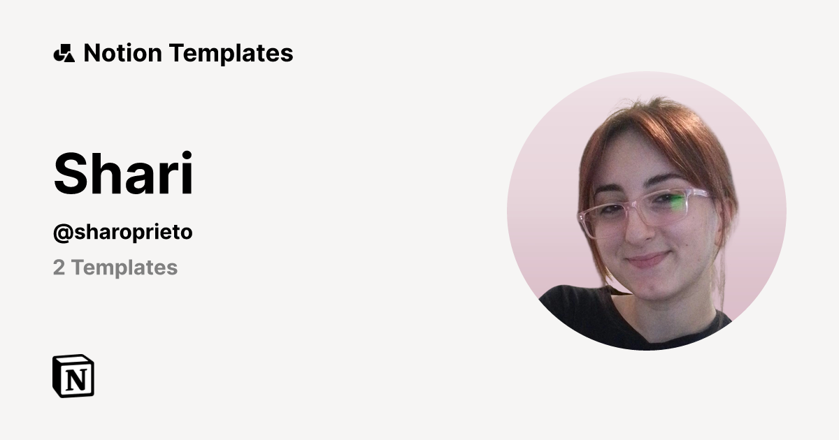Shari | Template Creator | Notion Marketplace