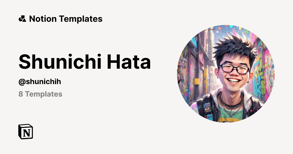 Shunichi Hata | Template Creator | Notion Marketplace