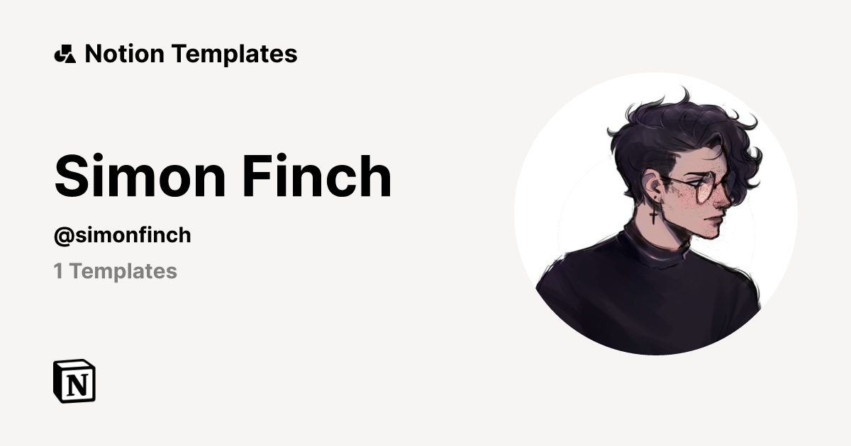 Simon Finch | Template Creator | Notion Marketplace