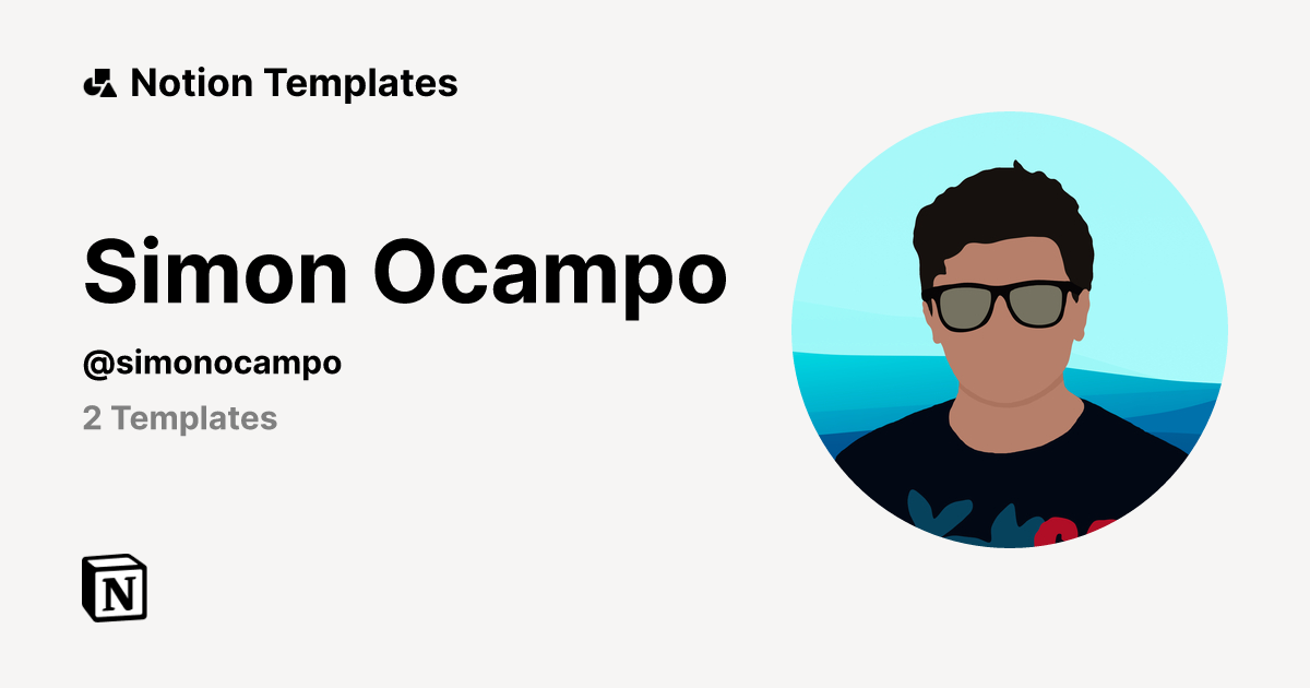 Simon Ocampo | Template Creator | Notion Marketplace