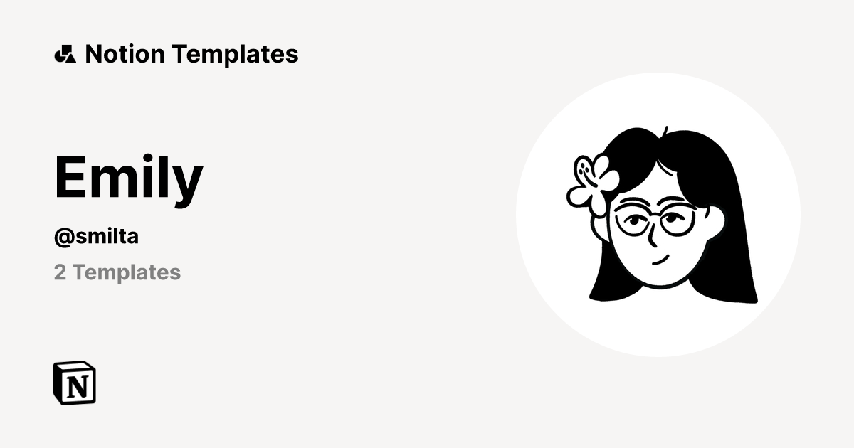 Emily | Template Creator | Notion Marketplace
