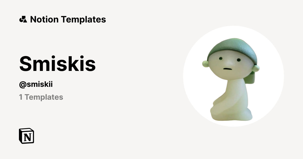Smiskis | Template Creator | Notion Marketplace
