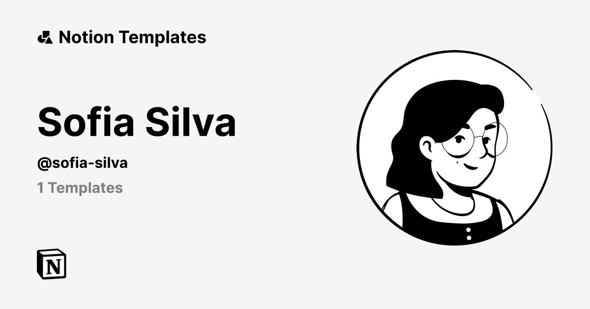Sofia Silva | Template Creator | Notion Marketplace