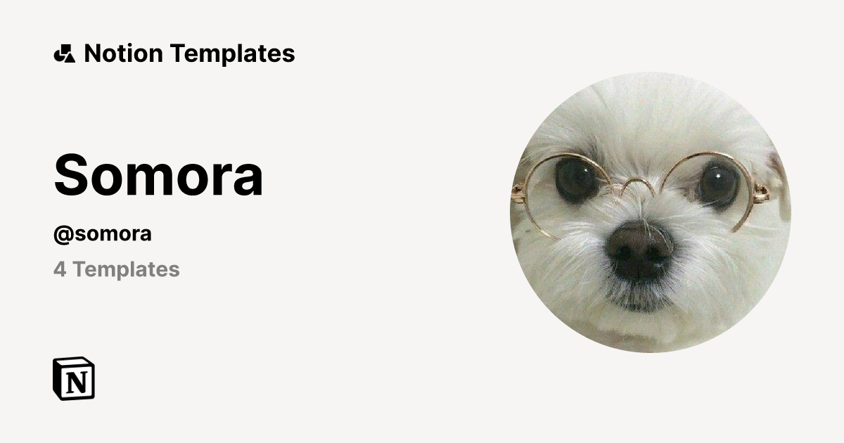 Somora | Template Creator | Notion Marketplace