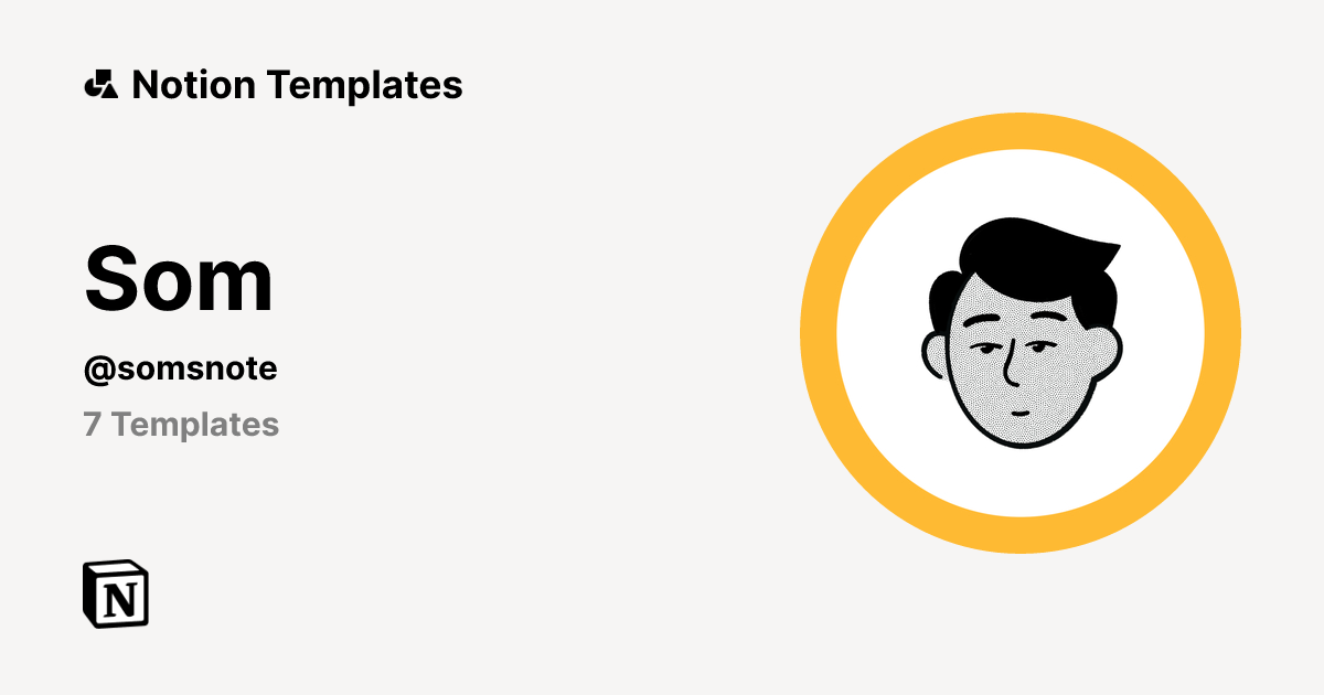 Som | Template Creator | Notion Marketplace