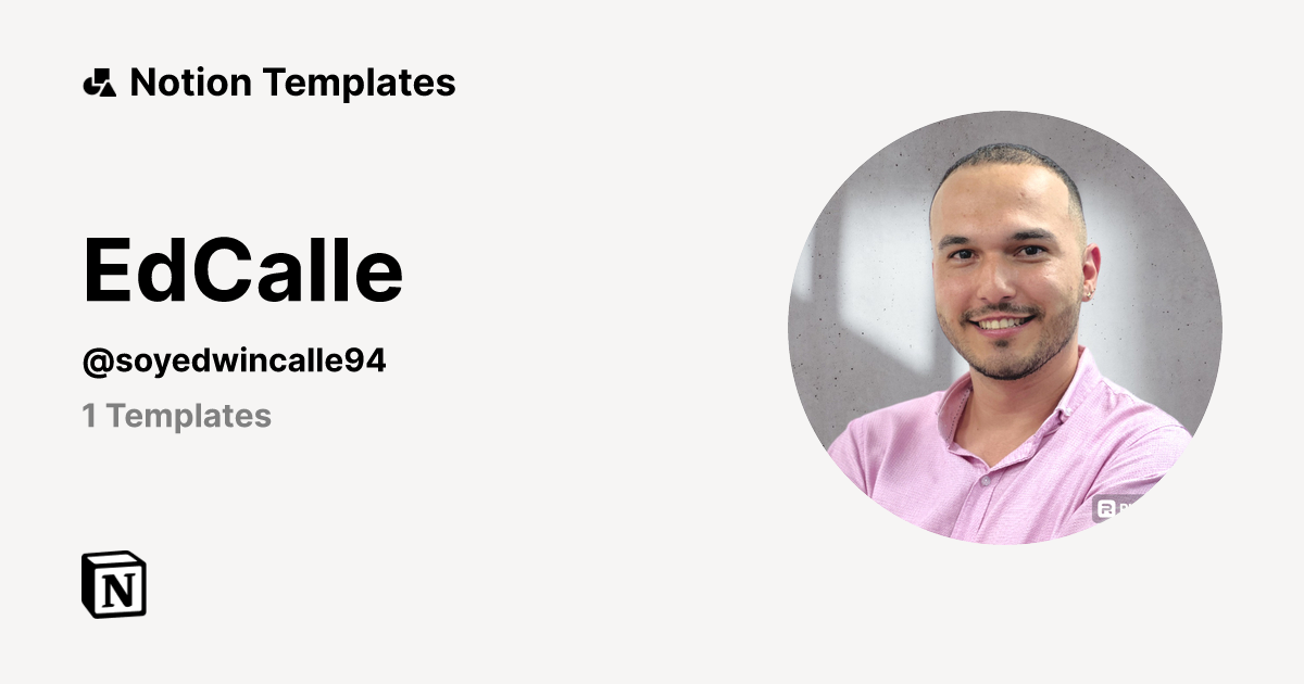 EdCalle | Template Creator | Notion Marketplace