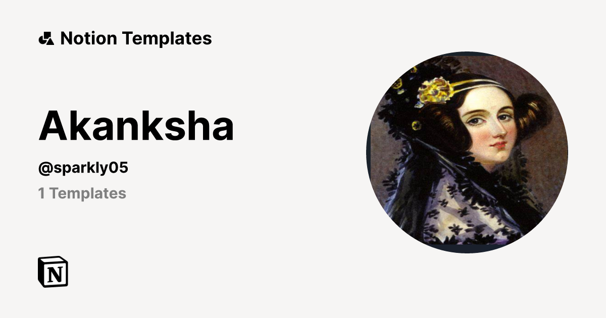 Akanksha | Template Creator | Notion Marketplace