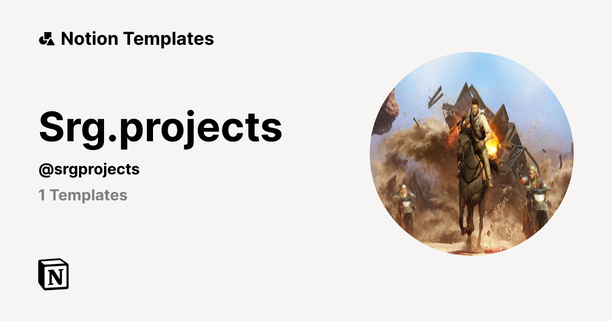 Srg.projects | Template Creator | Notion Marketplace