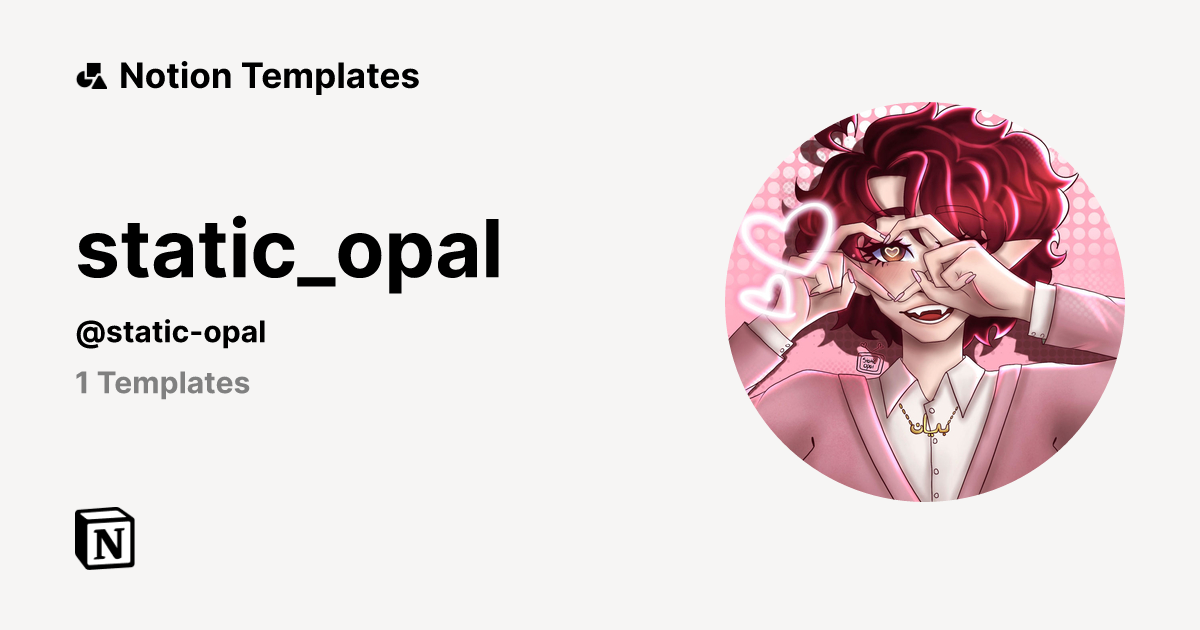 static_opal | Template Creator | Notion Marketplace