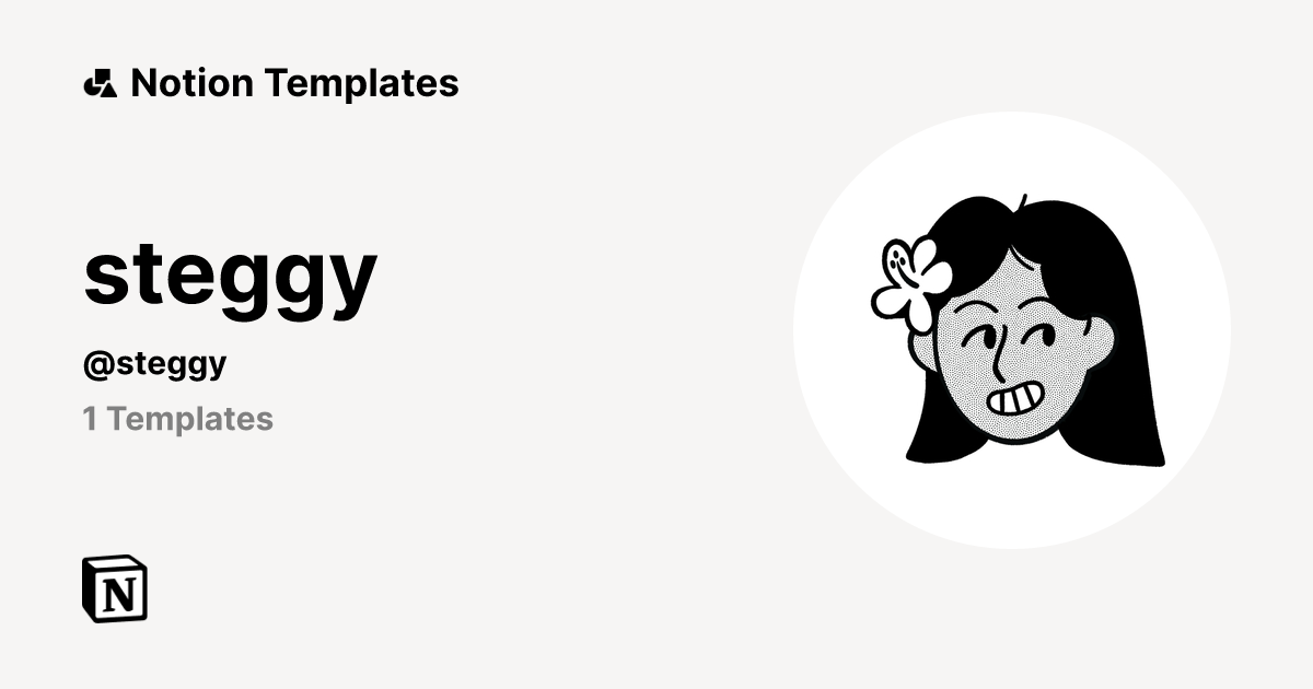 steggy | Template Creator | Notion Marketplace