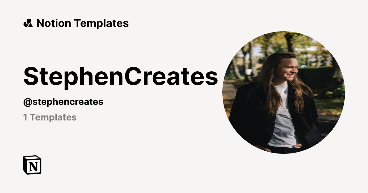 StephenCreates | Template Creator | Notion Marketplace