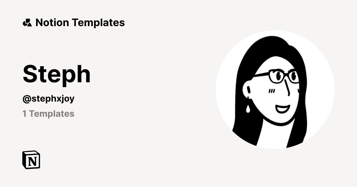 Steph | Template Creator | Notion Marketplace