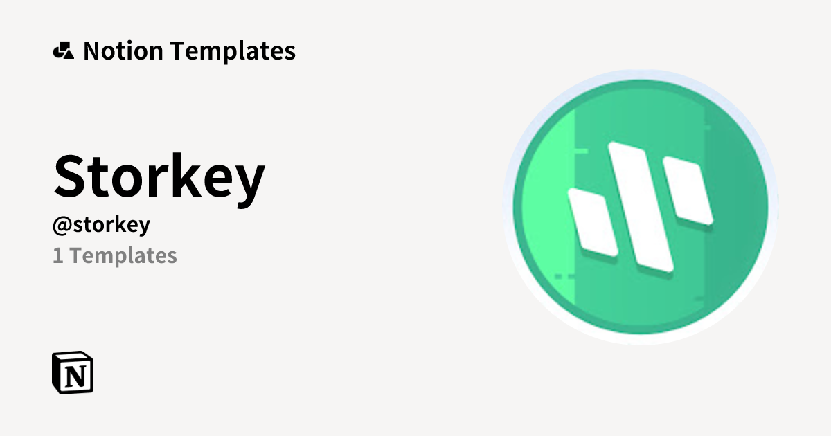 Storkey | Template Creator | Notion Marketplace