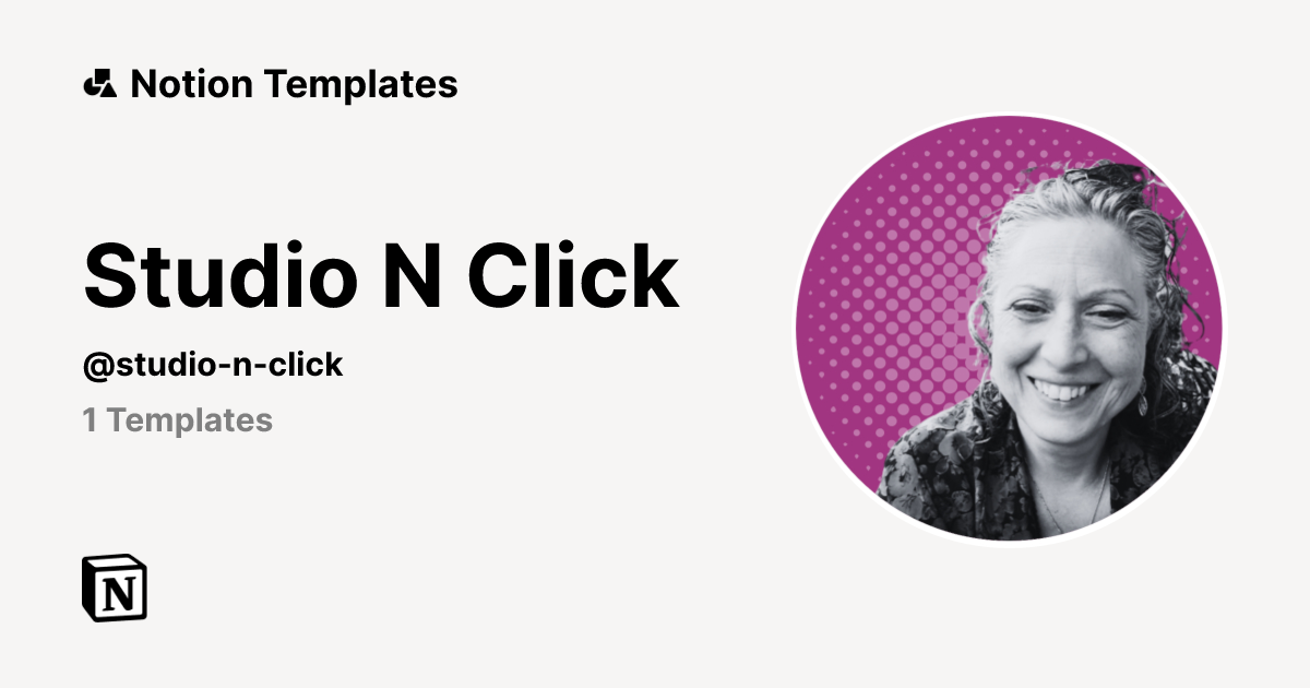 Studio N Click | Template Creator | Notion Marketplace