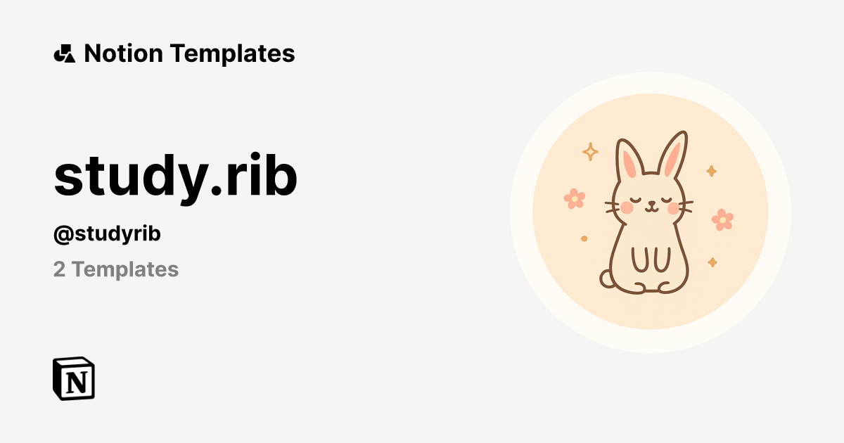 study.rib | Template Creator | Notion Marketplace