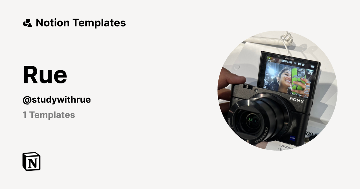 Rue | Template Creator | Notion Marketplace