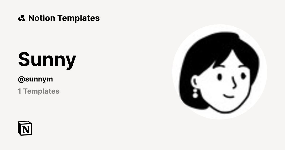 Sunny | Template Creator | Notion Marketplace