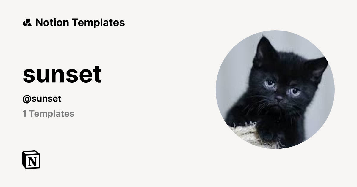 sunset | Template Creator | Notion Marketplace