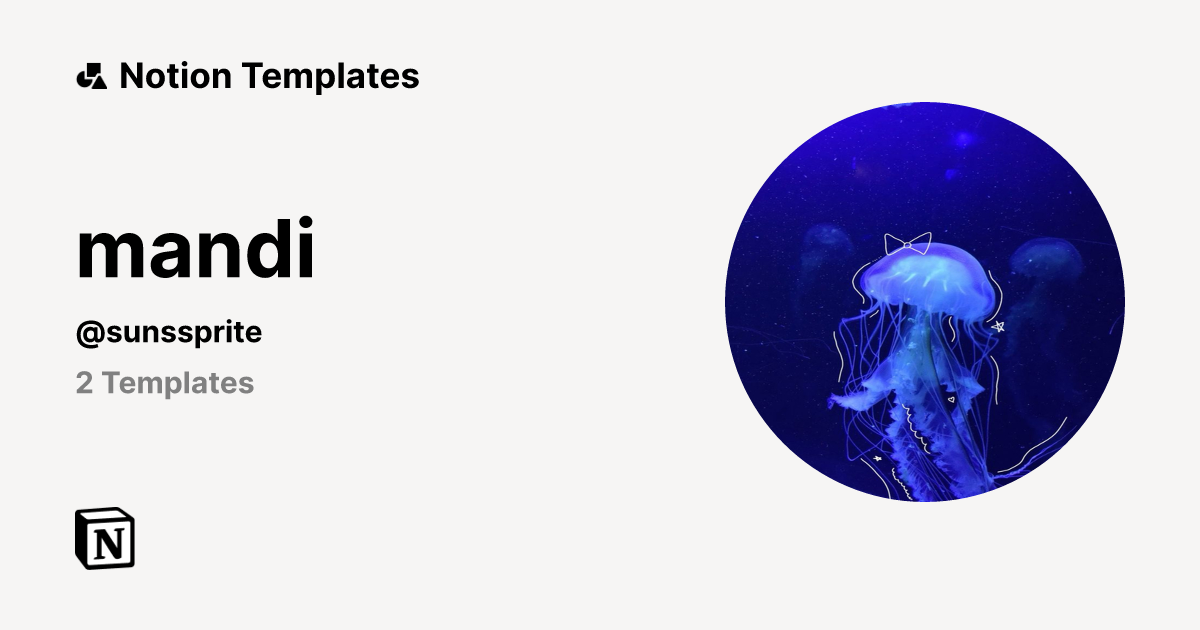 mandi | Template Creator | Notion Marketplace