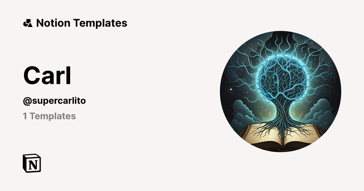 Carl | Template Creator | Notion Marketplace