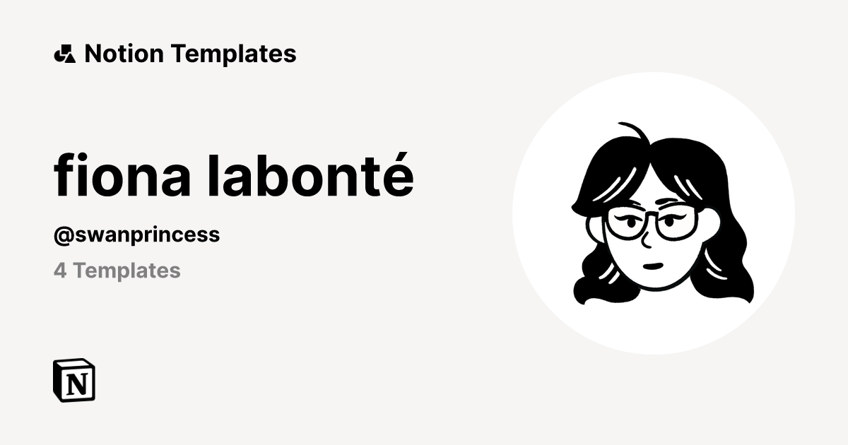 fiona labonté | Template Creator | Notion Marketplace