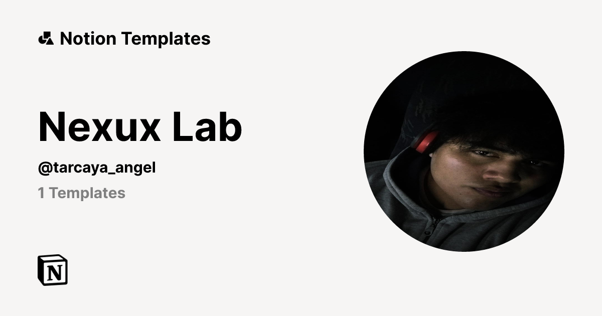 Nexux Lab | Template Creator | Notion Marketplace